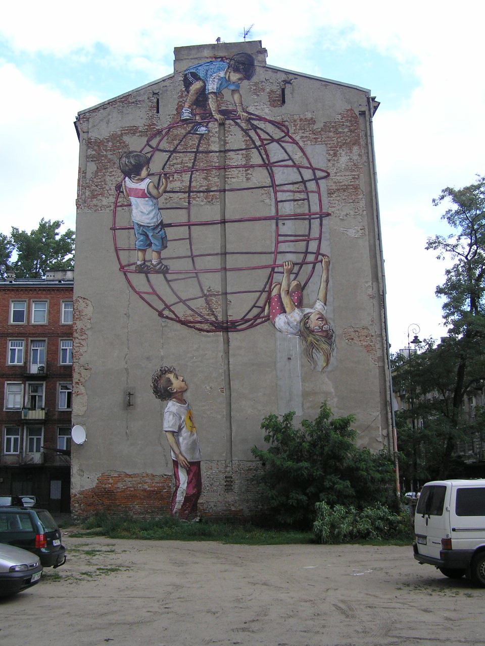 Mural "Plac Zabaw" - Stalowa 41 - Sztuka - Twoja Praga