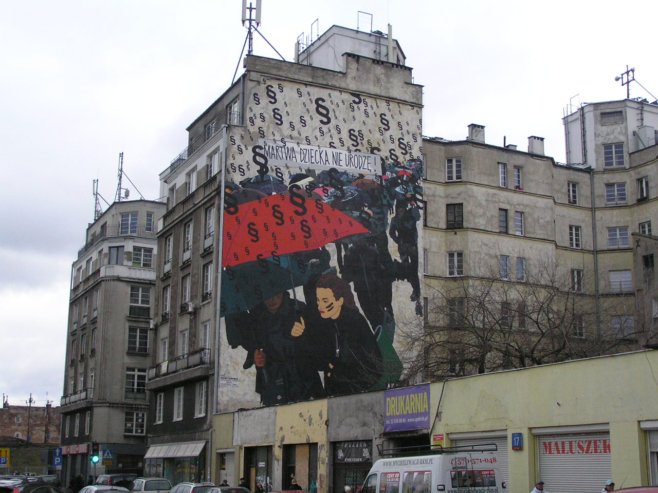 Mural "Martwa dziecka nie urodzę" - Targowa 15 - Sztuka - Twoja Praga